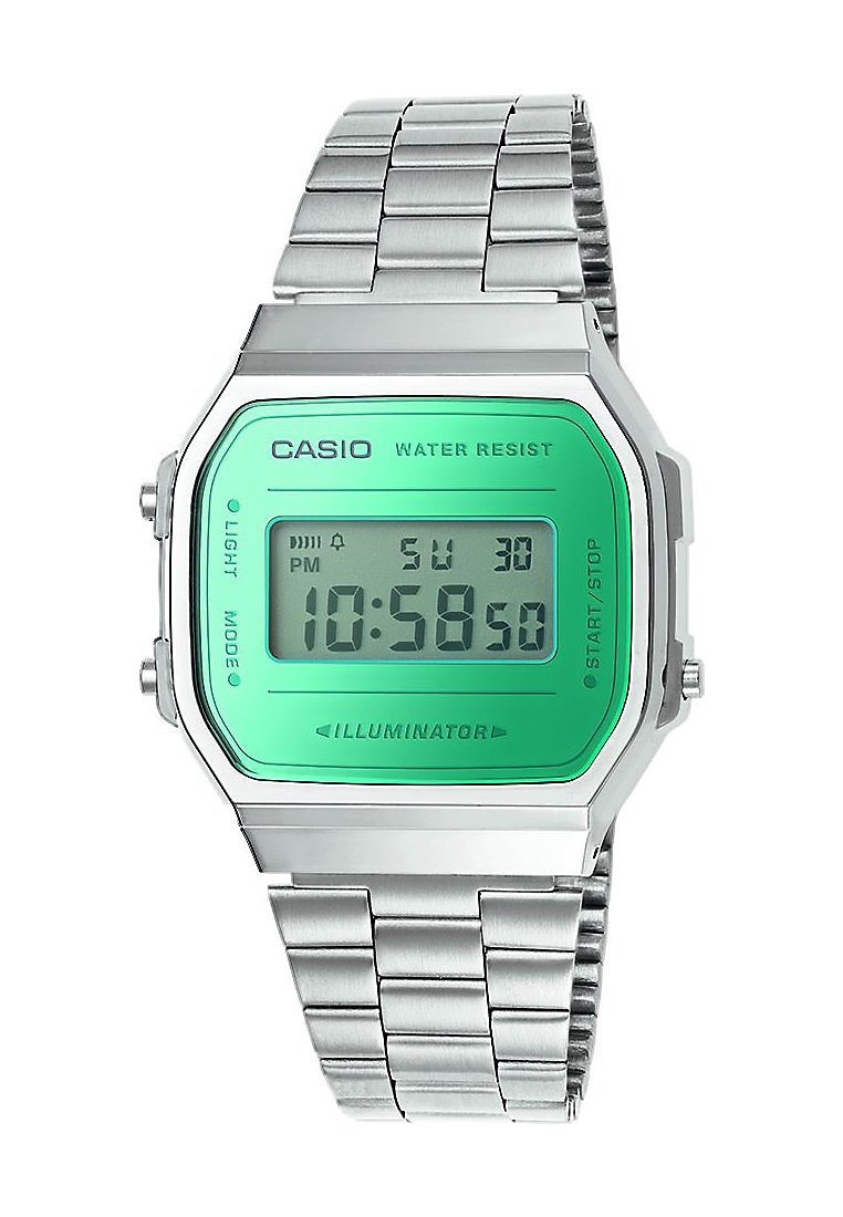 Casio Digitaluhr - silver-coloured/green/silberfarben - Zalando.de
