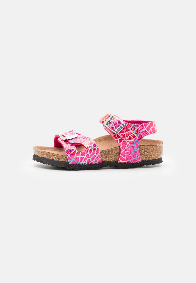 Birkenstock RIO MF - Riemensandalette - flashy hologram pink/pink ...