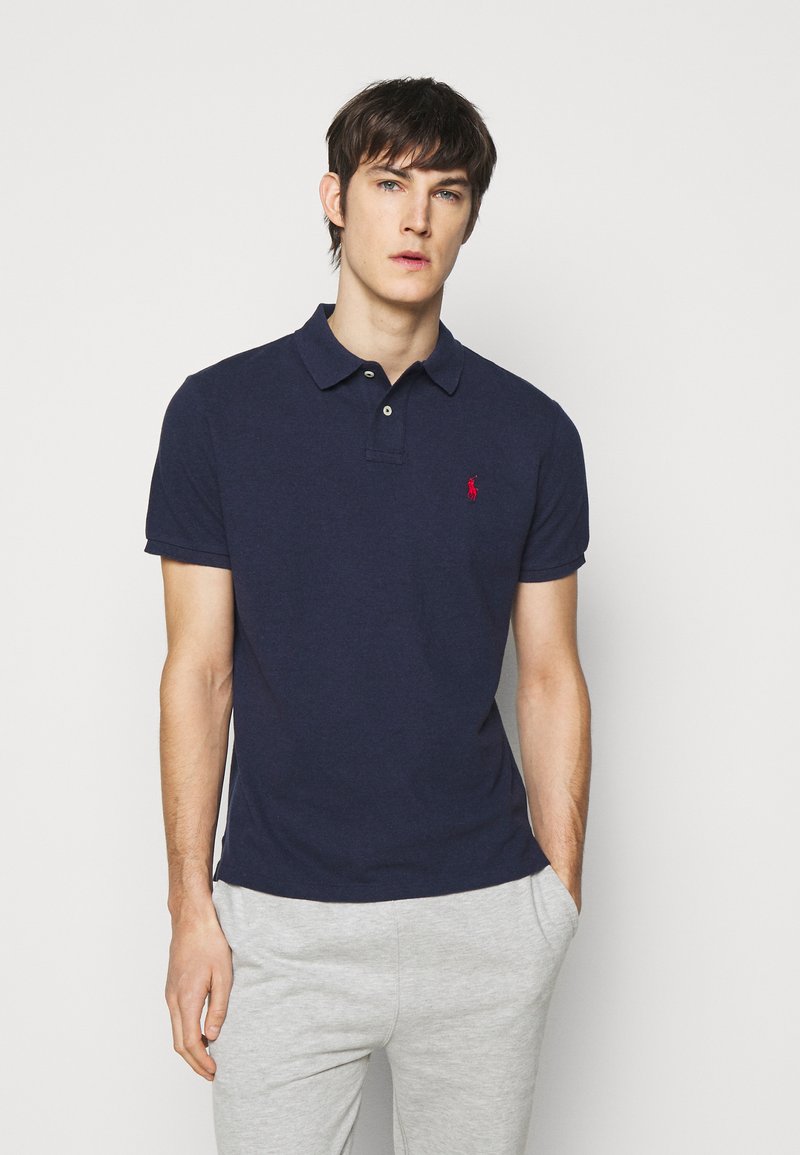 Polo Ralph Lauren CUSTOM SLIM FIT MESH POLO SHIRT - Polo shirt - spring navy heather/dark blue ...
