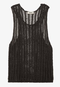 Zign Studio RECYCLED COTTON TAPE KNIT TOP - Topper - anthracite ...