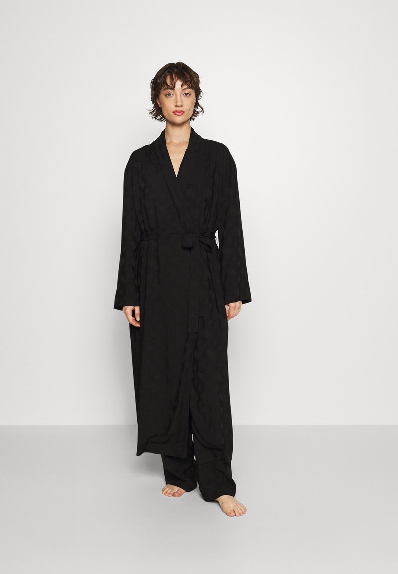 BOSS SEASONAL ROBE - Dressing gown - black - Zalando.co.uk