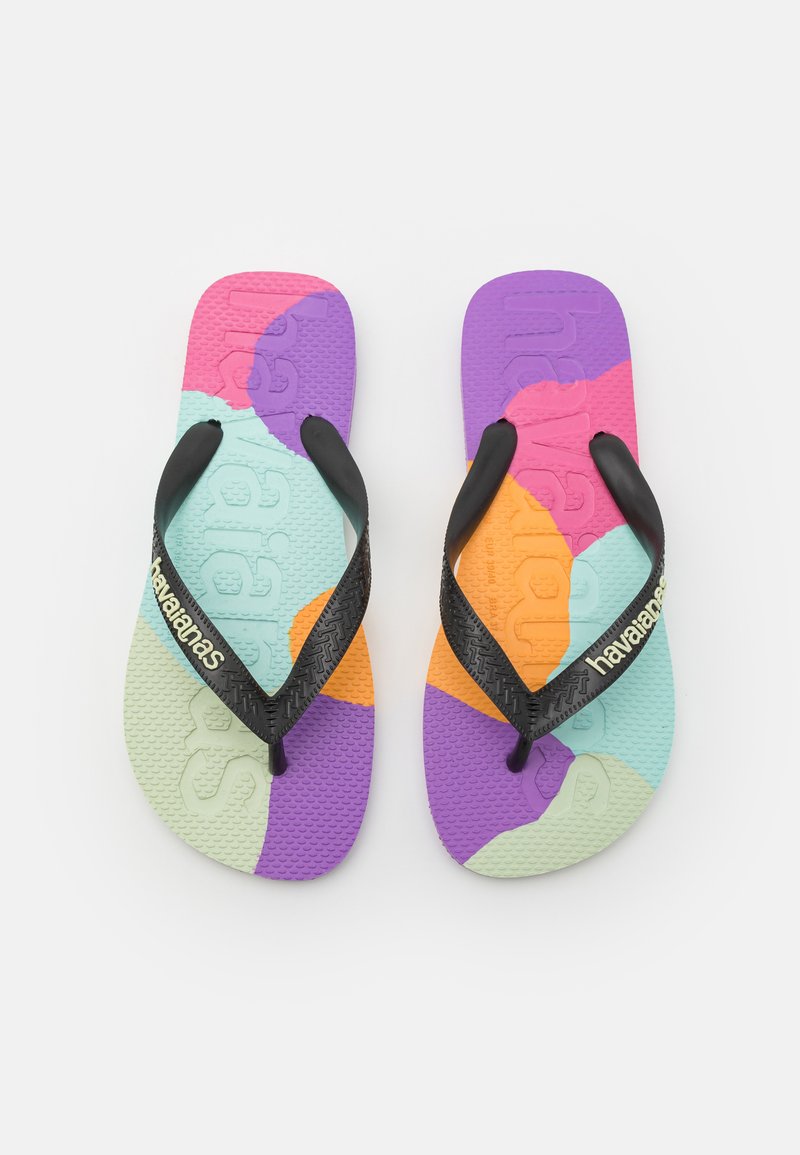 Havaianas TOP LOGOMANIA COLORS UNISEX - Pool shoes - black - Zalando.ie