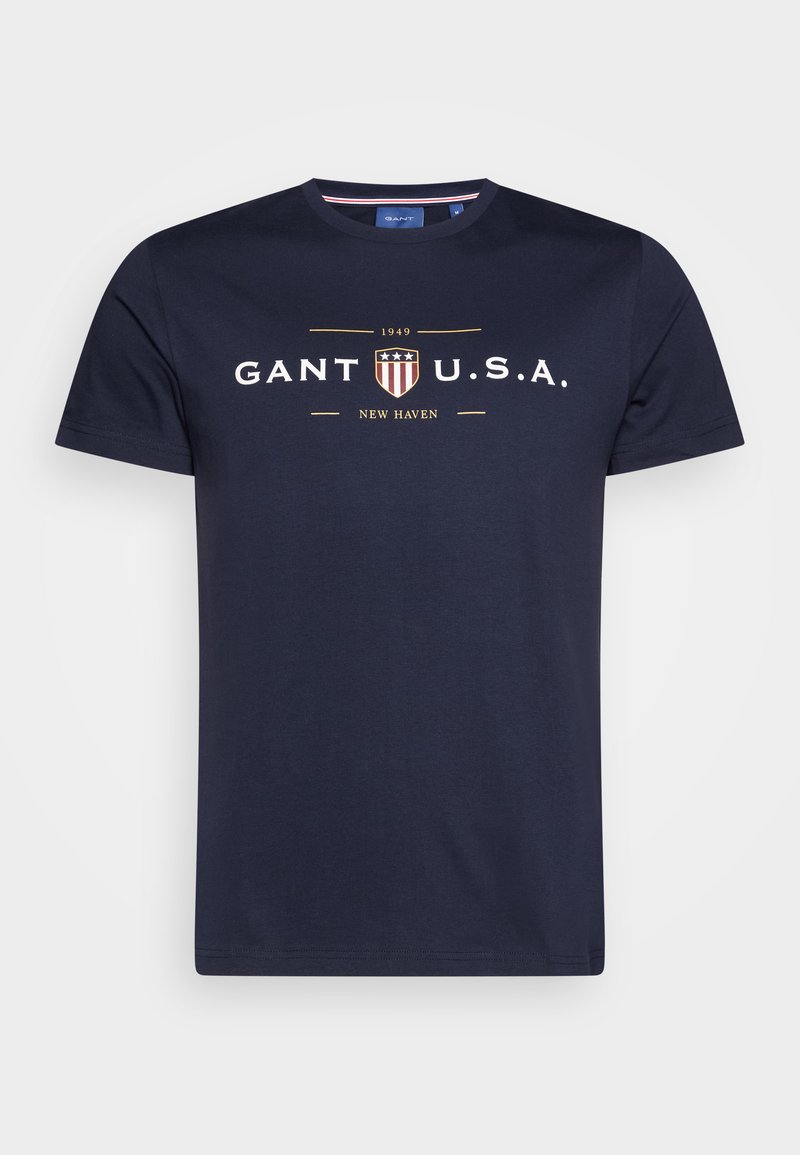 GANT BANNER SHIELD - Print T-shirt - evening blue/dark blue - Zalando.de