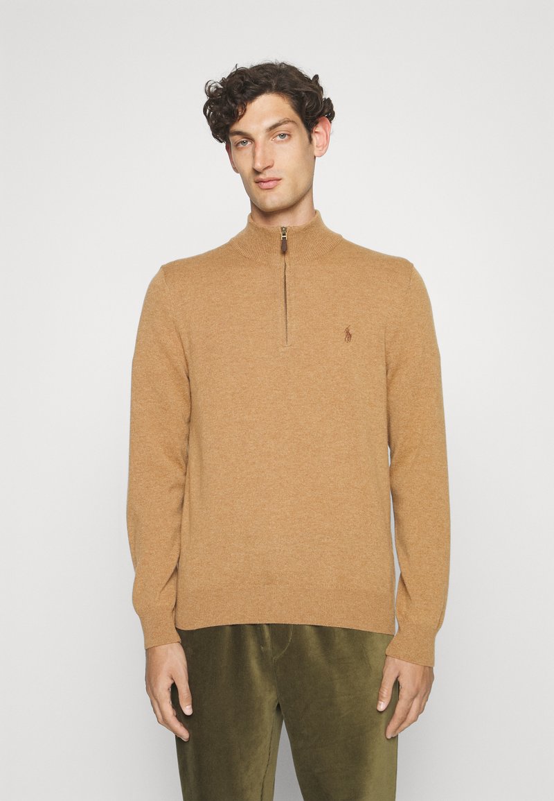 Polo Ralph Lauren LONG SLEEVE - Strickpullover - latte brown heather ...