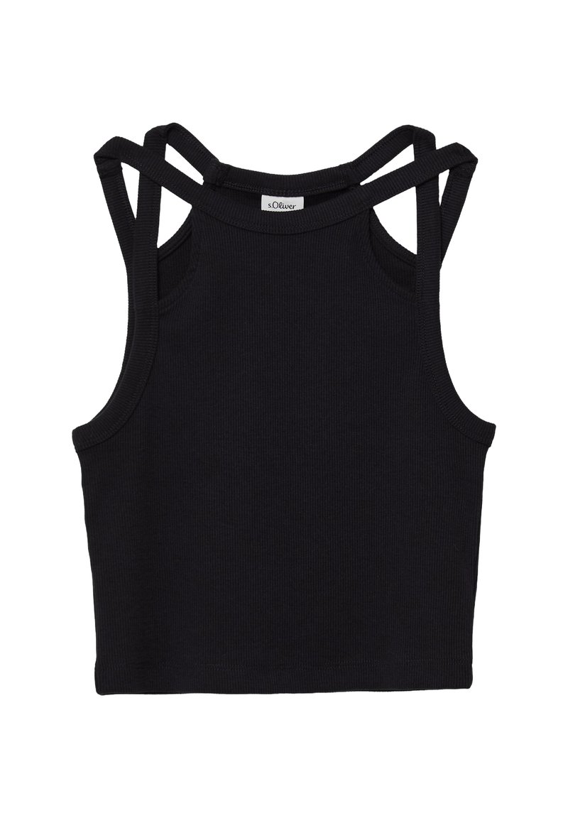 s.Oliver TANK AUS MIT CUT-OUTS - Top - schwarz - Zalando