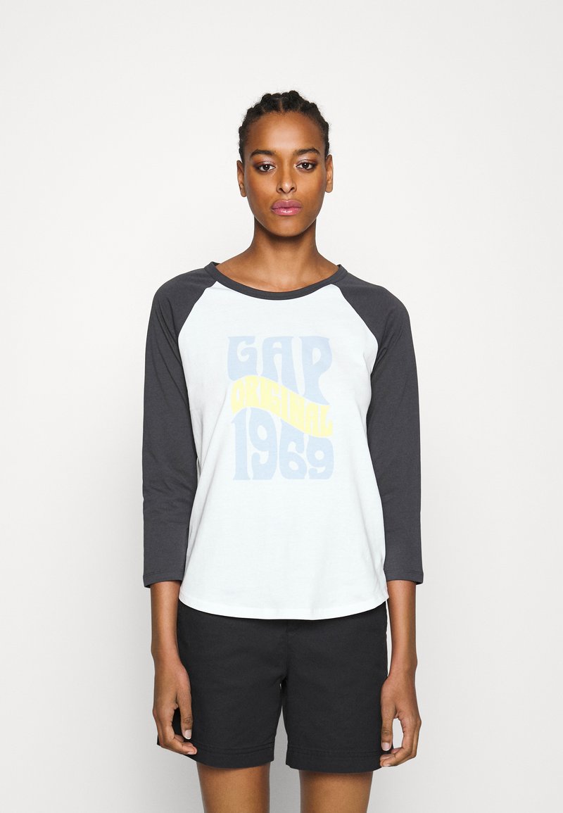 Gap Tall LOGO CAPSULE TEE - Langærmet T-shirt - cast iron/mørkeblå ...