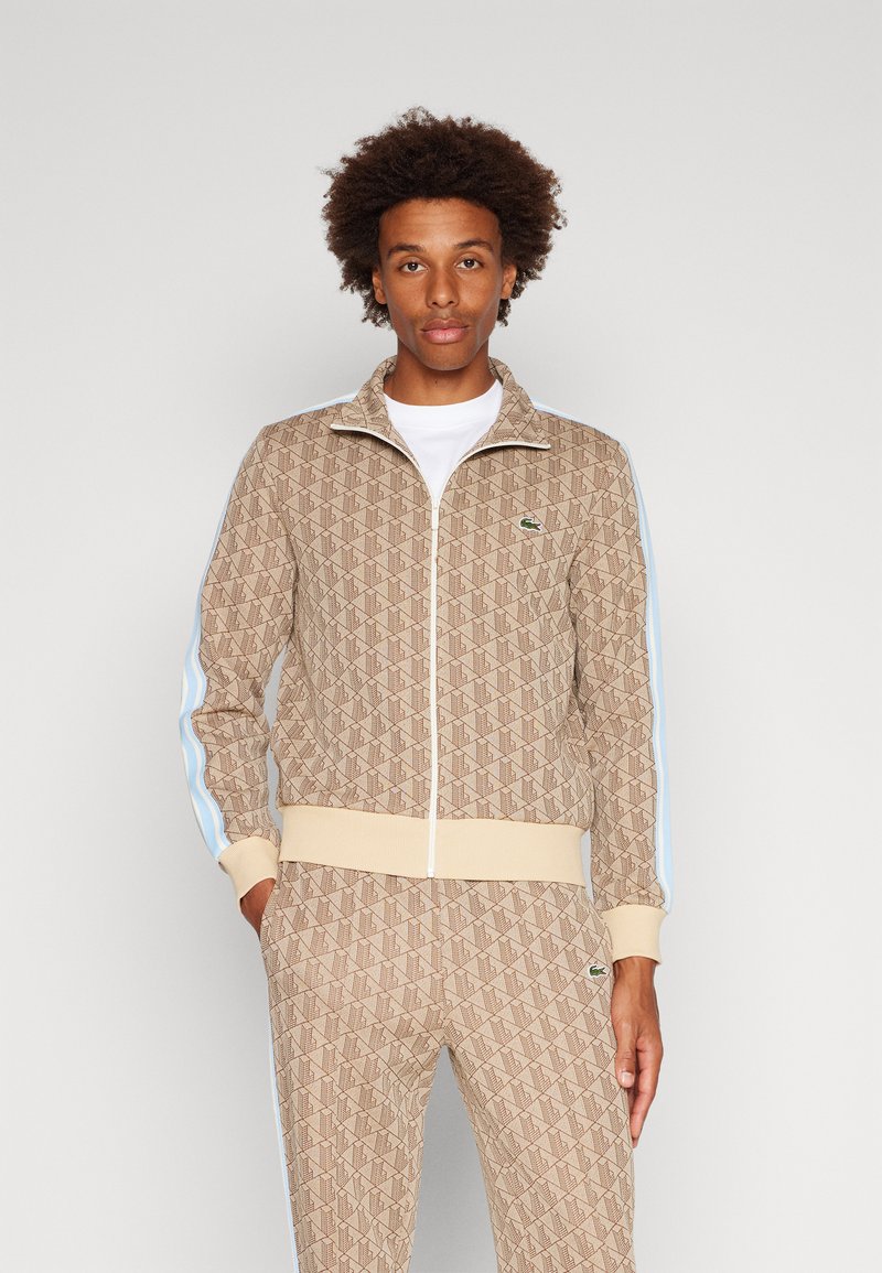 Lacoste MONOGRAM TRACK - Training jacket - croissant/cookie/beige ...