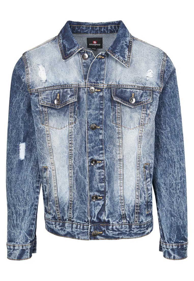 Southpole HERREN BASIC TRUCKER JACKET - Cowboyjakker - sand blue/blå ...