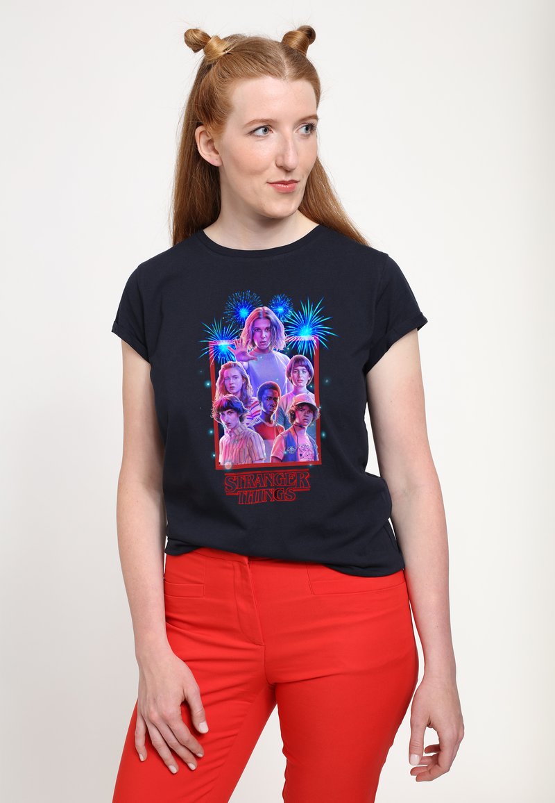 Henry Tiger STRANGER THINGS STRANGER BOX - Triko s potiskem - navy blue ...