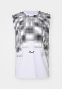 EA7 Emporio Armani TENNIS PRO TANK GRAPHIC - Top - fancy white/blue/off ...