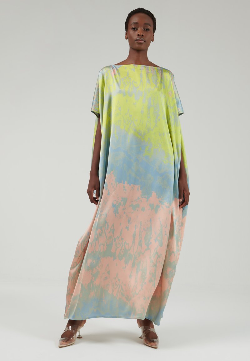 Leem DAPPLED PRINT KAFTAN - Maxi-jurk - pastel combination/groen - Zalando.nl