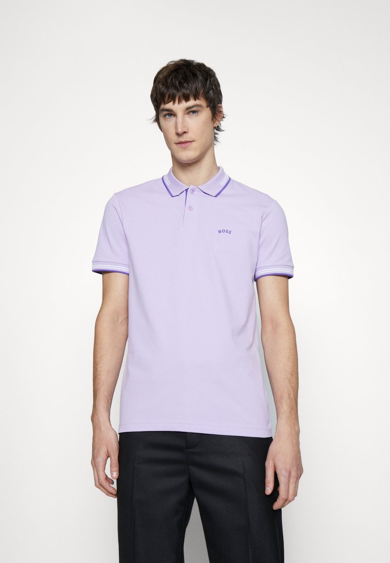 BOSS PAUL CURVED - Polo shirt - light pastel purple/purple - Zalando.de