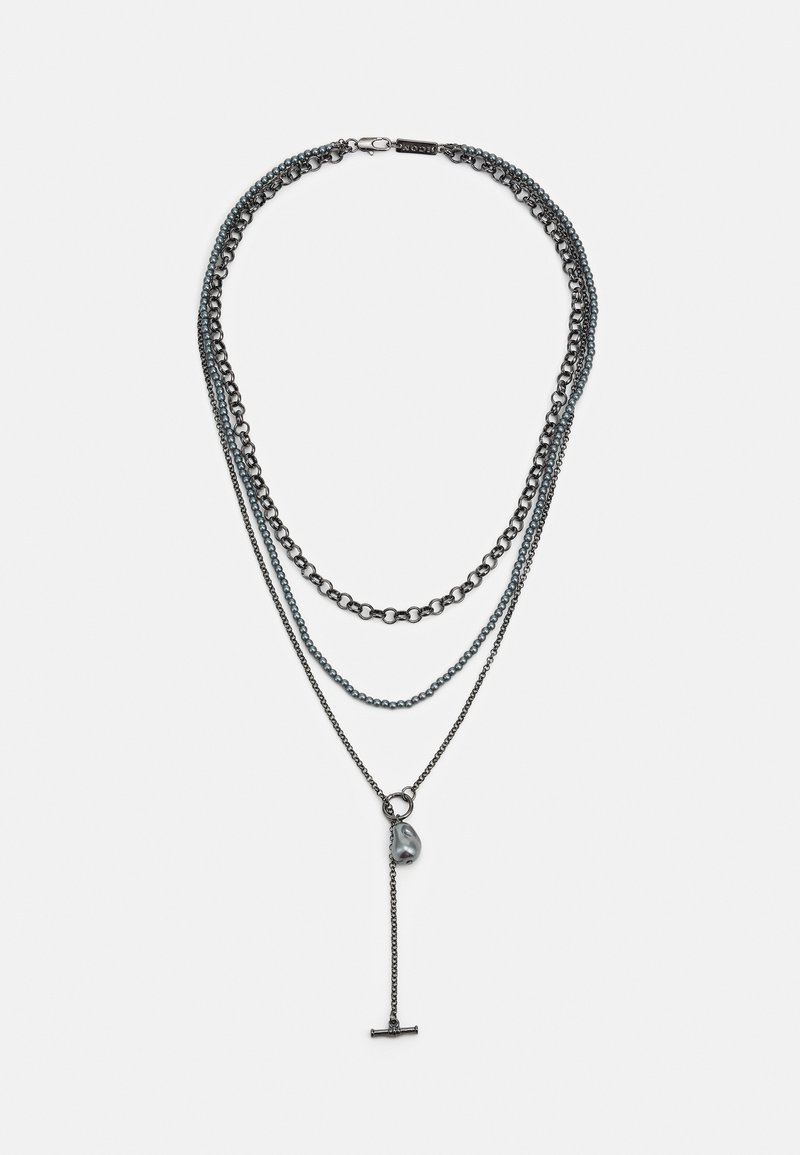 Icon Brand BAR MULTIROW NECKLACE UNISEX - Halskette - gunmetal - Zalando.de