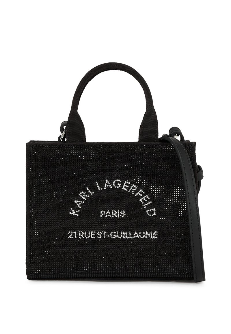 KARL LAGERFELD MINI SQUARE TOTE - Handbag - black embellishment/black ...