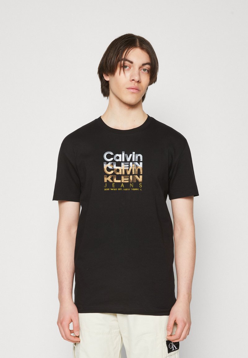 Calvin Klein Jeans REPEAT LOGO - T-Shirt print - black/schwarz - Zalando.ch