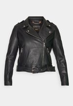 BOSS SAMELI - Lederjacke - black/schwarz - Zalando.at