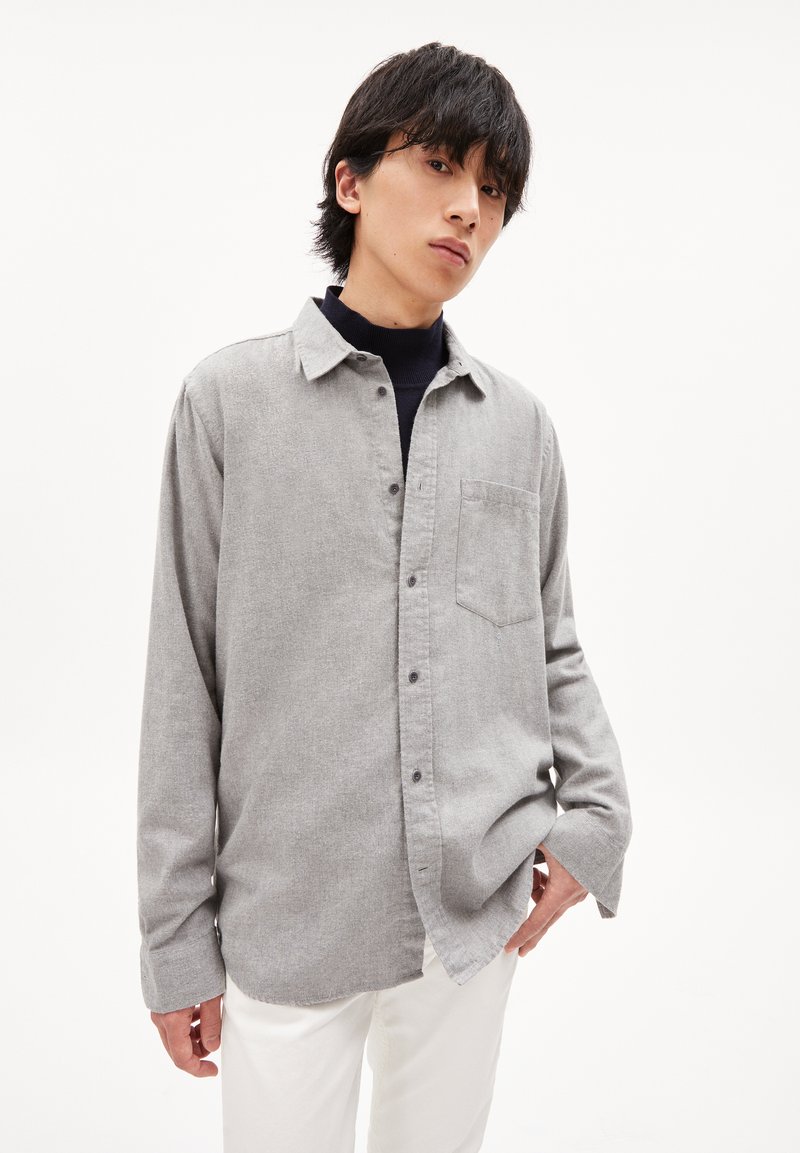 ARMEDANGELS BODAA - Hemd - light grey melange/hellgrau - Zalando.at