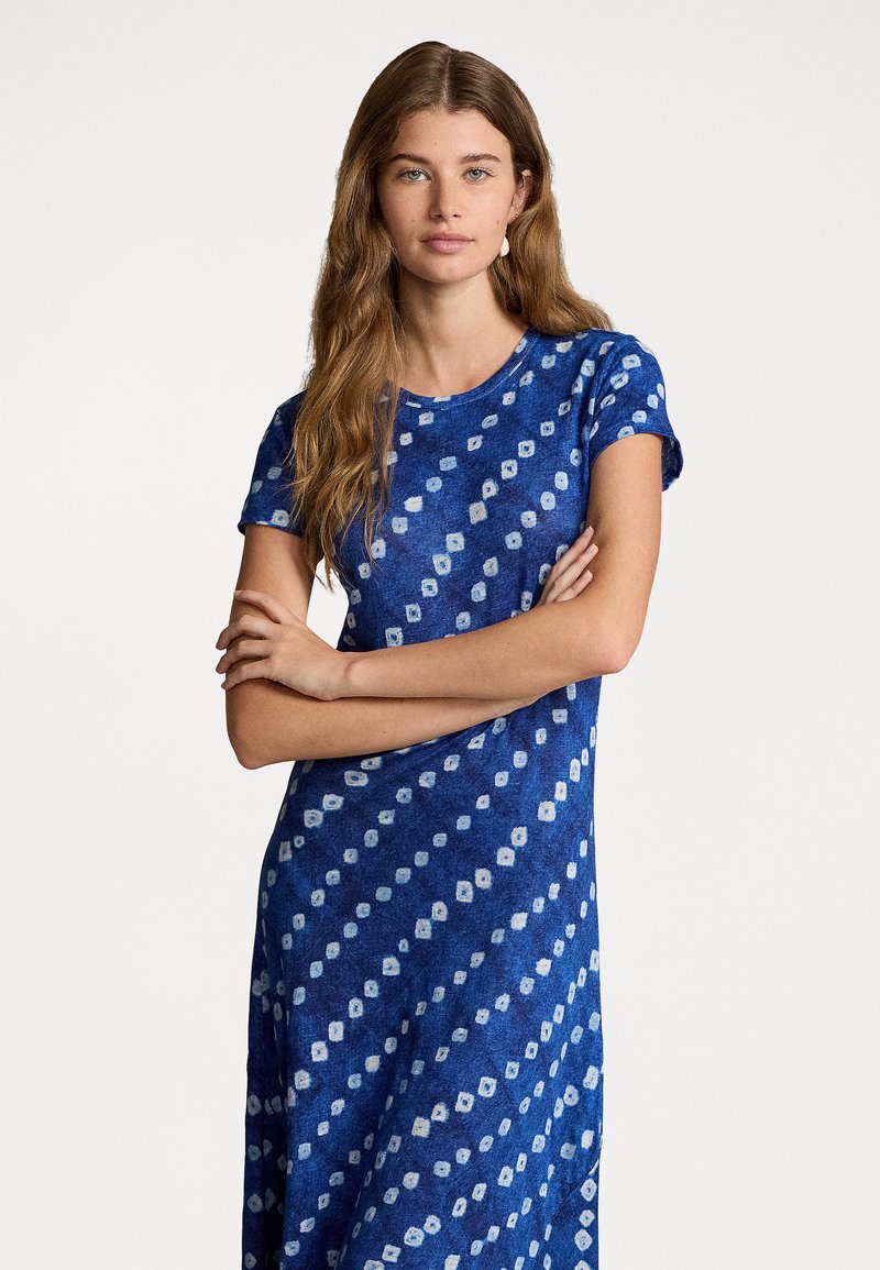 Polo Ralph Lauren BLOCK PRINT COTTON LINEN DRESS - Robe en jersey ...