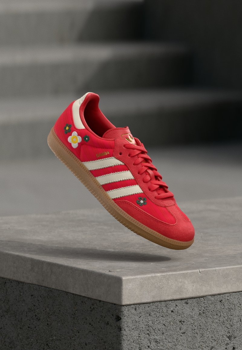 adidas Originals SAMBA OG - Sneaker low - bold green/off white/rot ...
