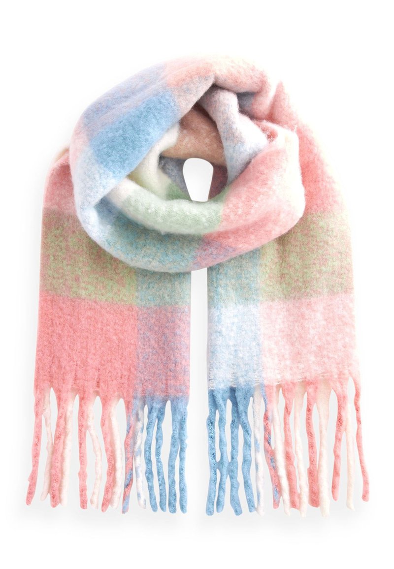 Next CHECK BLANKET - Schal - pink blue check/pink - Zalando