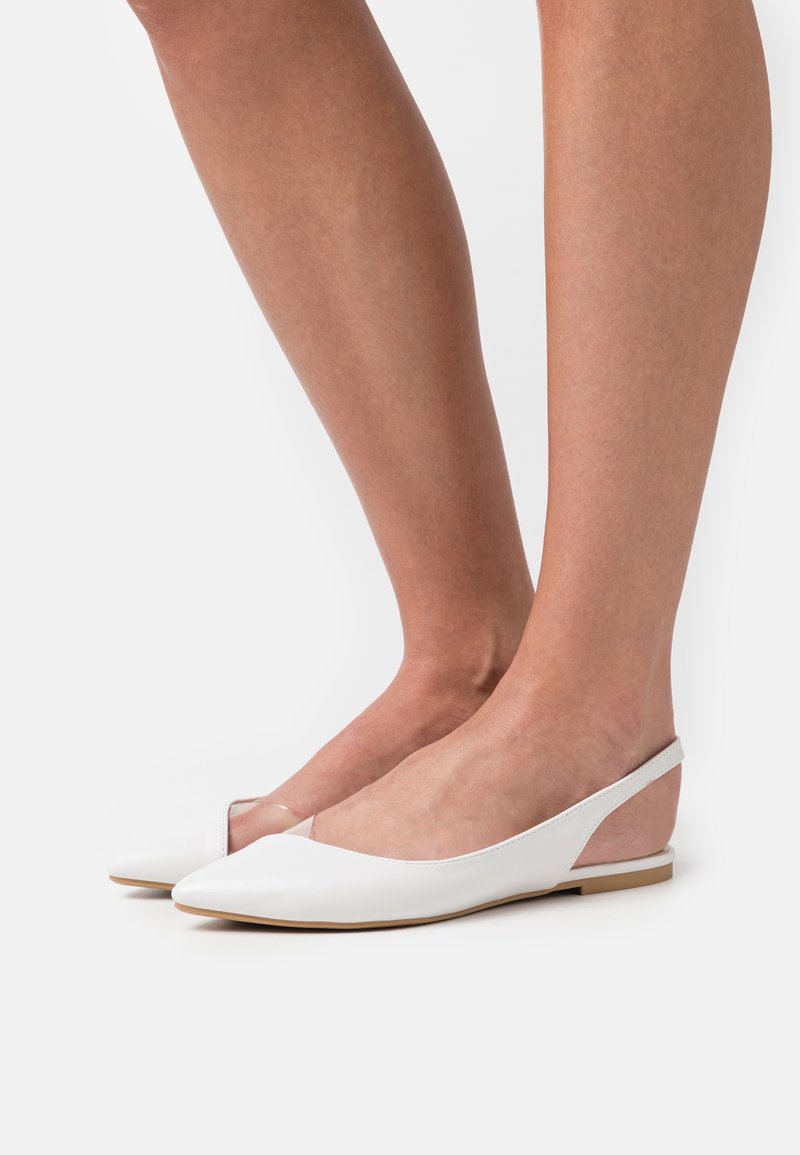 Anna Field Ankle strap ballet pumps - white - Zalando.de
