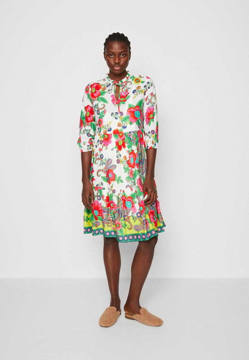 Emily Van Den Bergh Dress Jurk Multicolourwhitemeerkleurig Zalandobe
