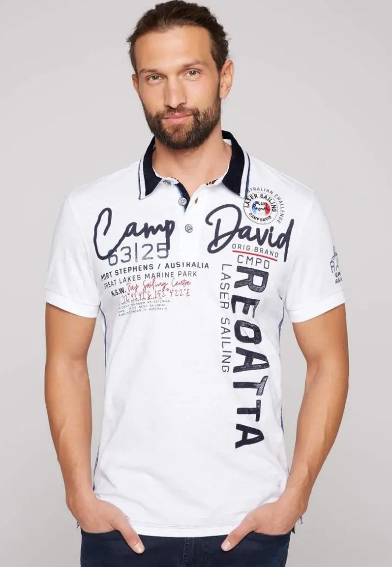 Camp David MIT ARTWORKS - Poloshirt - opticwhite/weiß - Zalando.at