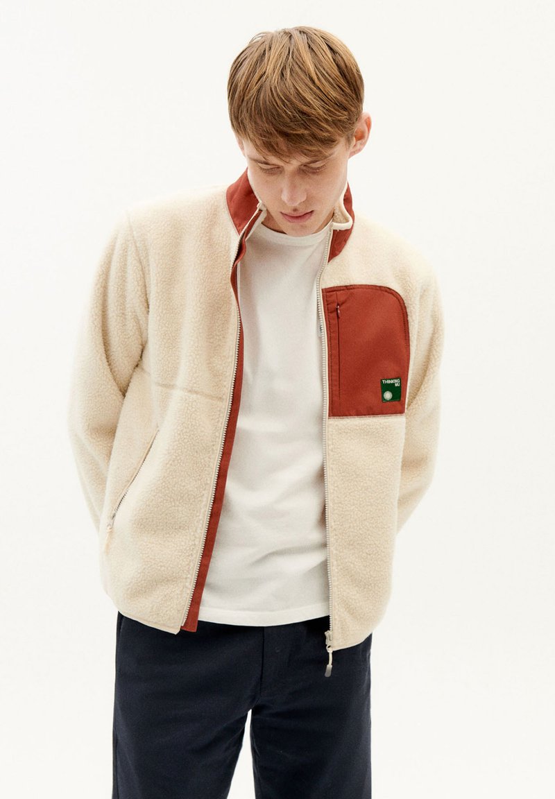Thinking Mu IVORY LEWIS - Fleecejacke - ivory/beige - Zalando.at
