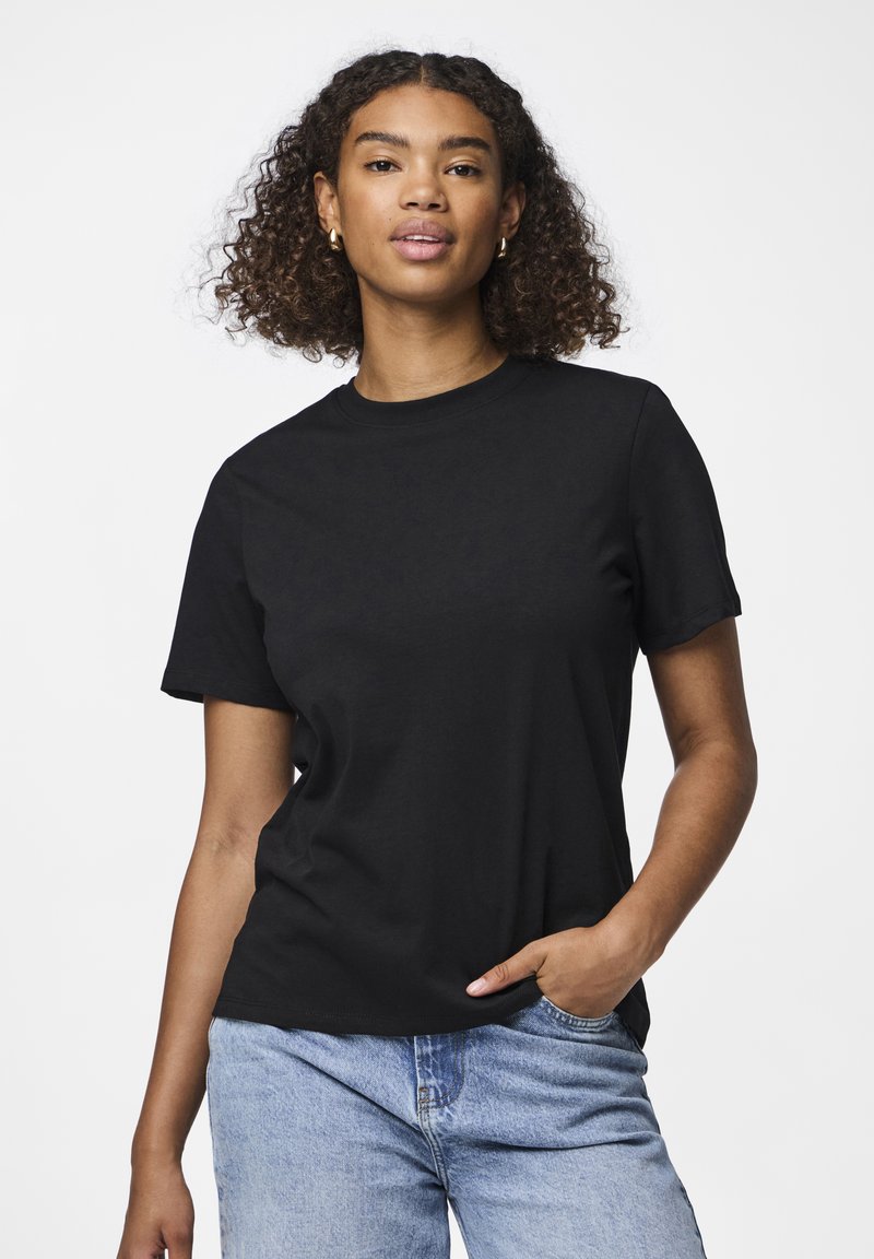 Pieces PCRIA SOLID TEE - T-shirts basic - black/sort - Zalando.dk