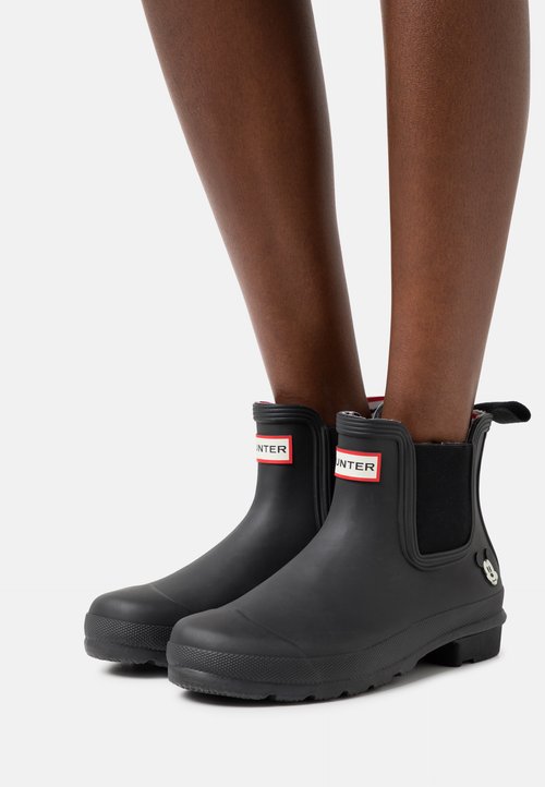 Hunter ORIGINAL CHELSEA VEGAN - Kumisaappaat - black/musta - Zalando.fi