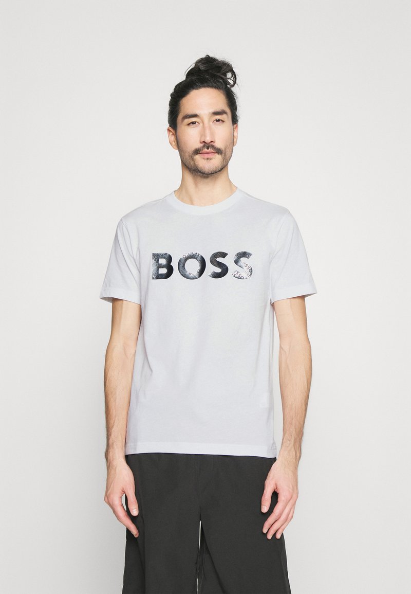 BOSS TEE - Print T-shirt - white - Zalando