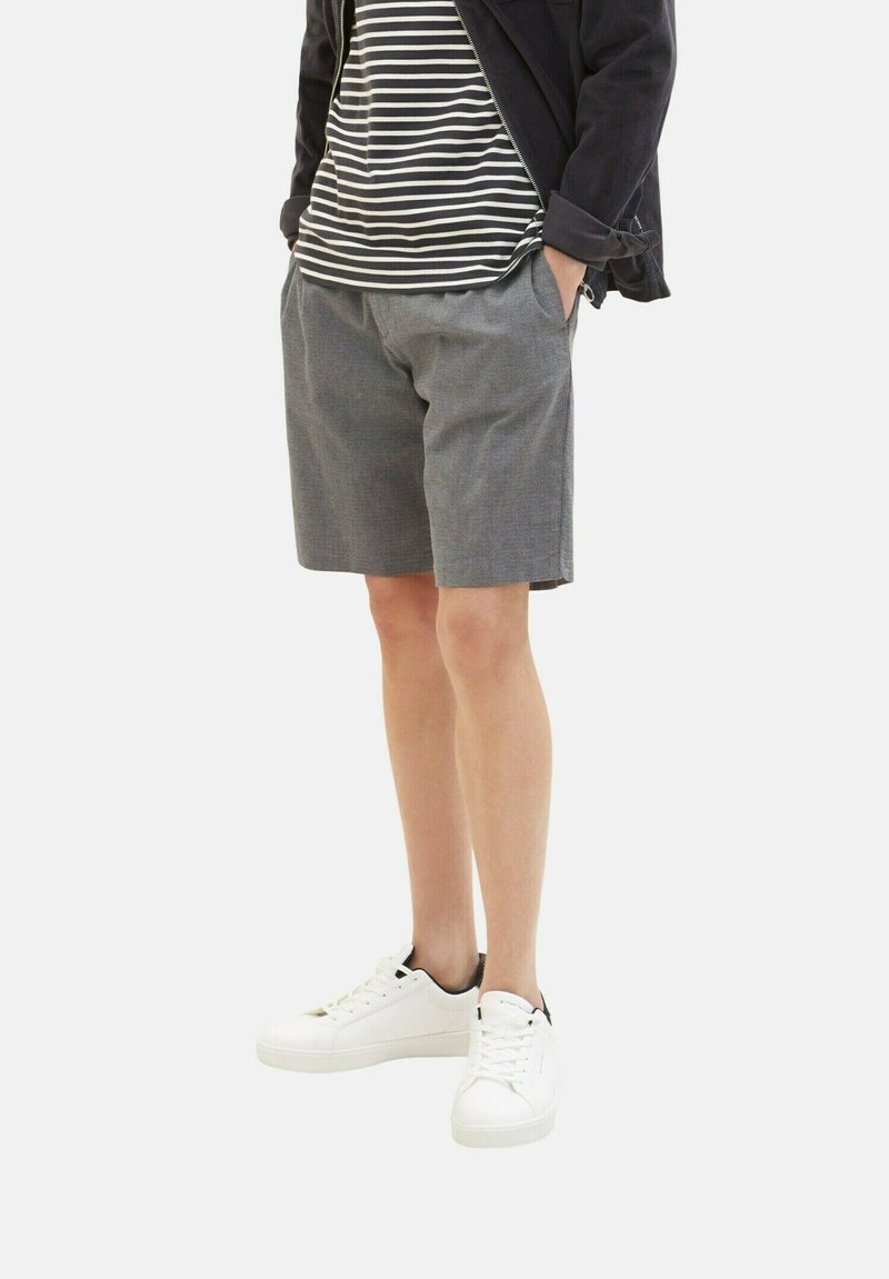 TOM TAILOR DENIM Shorts - black grey bean dobby/dark grey - Zalando.ie