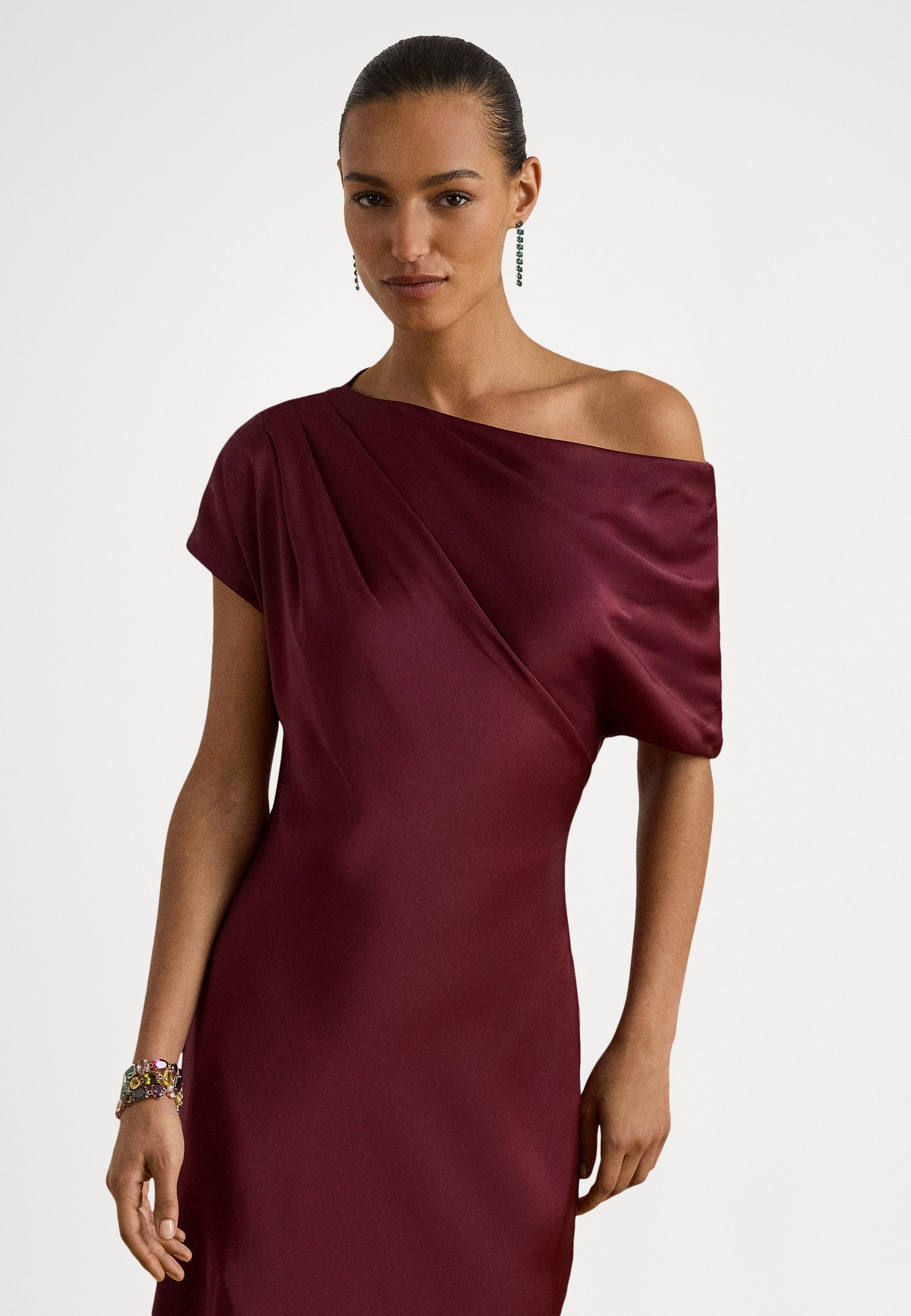 Lauren Ralph Lauren METALLIC OFF THE SHOULDER COCKTAIL DRESS