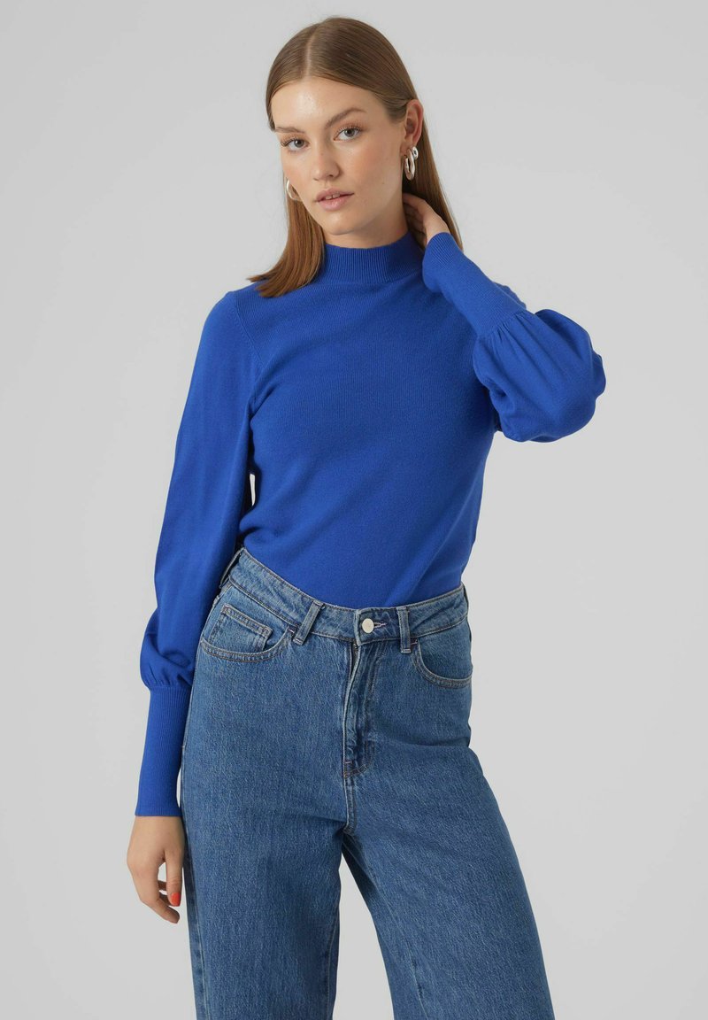 Vero Moda VMHOLLYKARISPUFF HIGHNK GA BOO - Trui - beaucoup blue/blauw ...