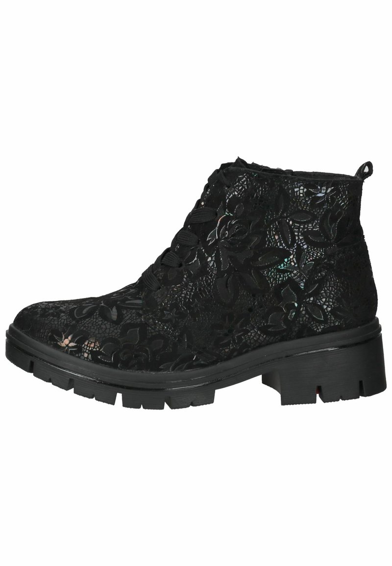 Tamaris COMFORT - Ankle boots - black flower/black - Zalando.de