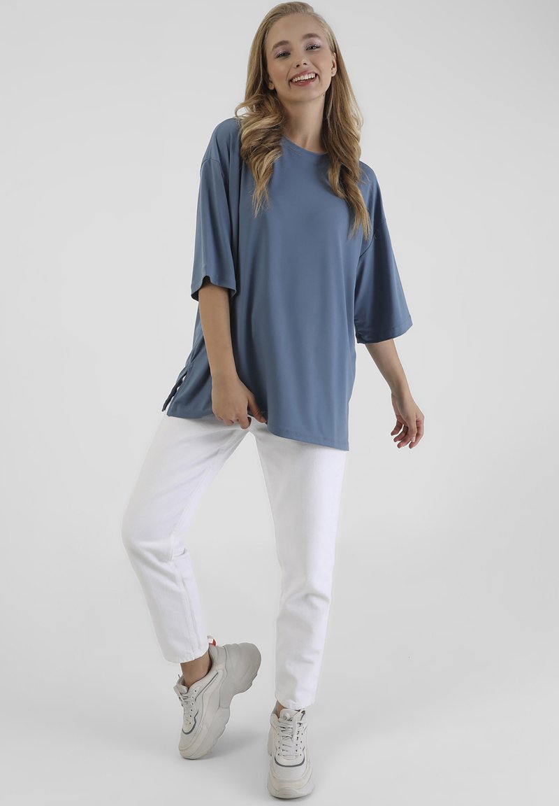 Modanisa T-shirt basic/granatowy - Zalando.pl