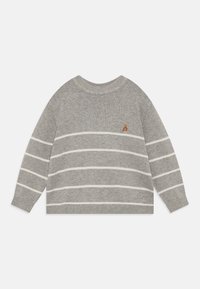 GAP STRIPE CREW BOY - Strickpullover - light grey heather/hellgrau ...