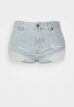 032c DOUBLE SHIFT PATCHWORK DAISY DUKES - Jeans Shorts - light blue/hellblau - Zalando.ch