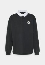 Converse ALL STAR LONG SLEEVE RUGBY - Poloshirt - black/schwarz ...