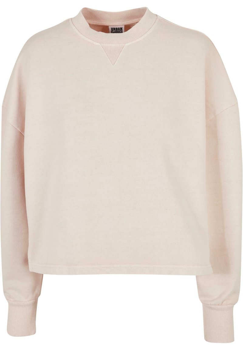 Urban Classics HEAVY TERRY GARMENT DYE CREWNECK - Sweatshirt - pink ...