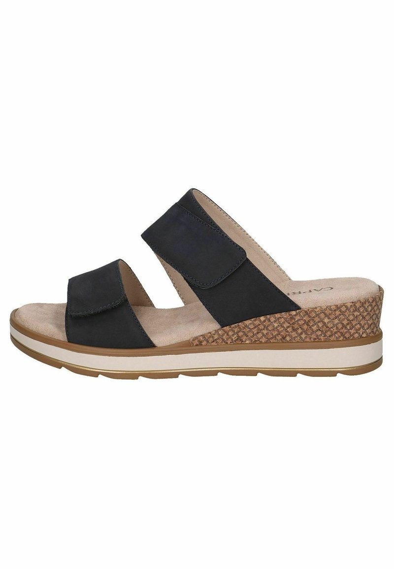 Caprice Ciabattine con tacco - ocean nubuc/blu - Zalando.it