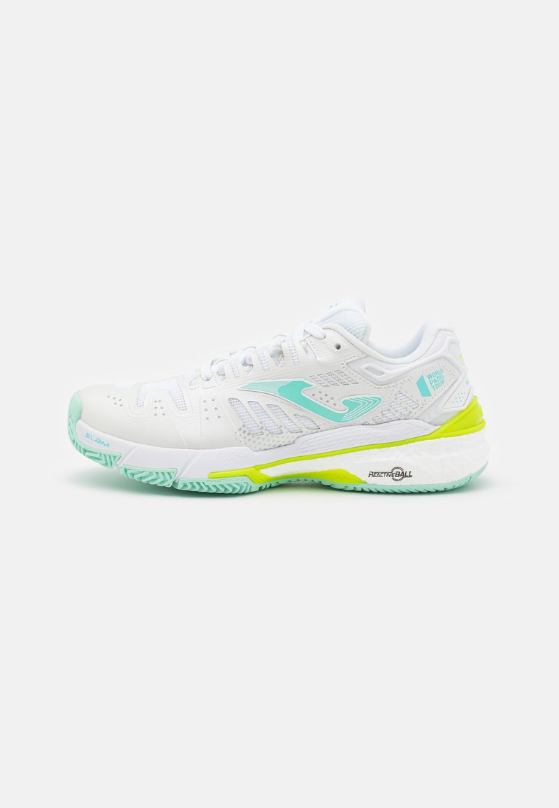 Joma SLAM LADY - Padel shoes - white/mint/ light yellow/white - Zalando.ie
