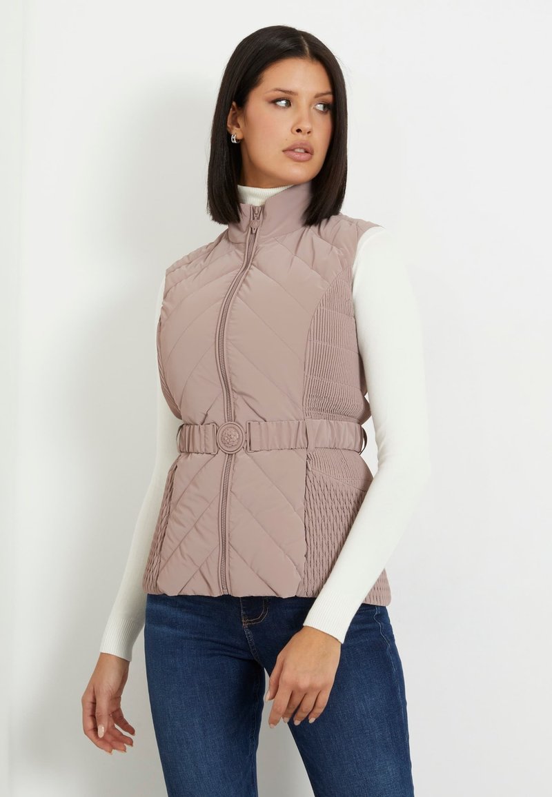 Guess CASSANDRA BELTED - Waistcoat - hellbraun/light brown - Zalando