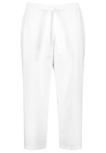Samoon FREIZEIT VERKÜRZT - Stoffhose - white/weiß - Zalando.de