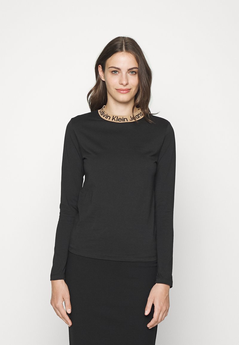 Calvin Klein Jeans Logo Jacquard Long Sleeves Langarmshirt Black