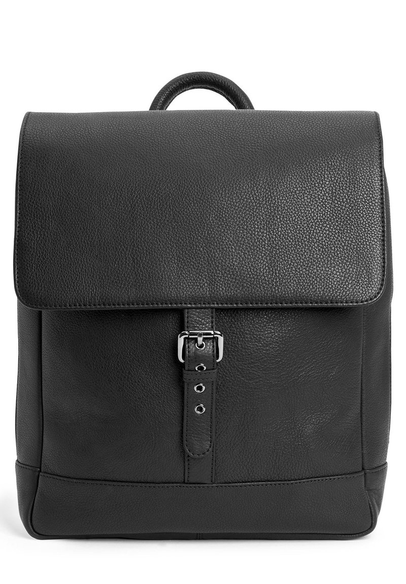 Next SIGNATURE LEATHER RUCKSACK BAG - Rucksack - black - Zalando