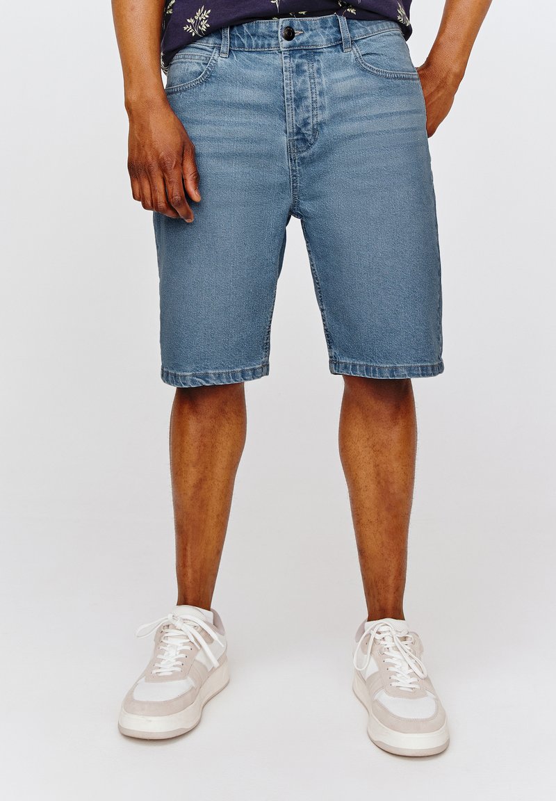 BZB DOUBLE STONE - Short en jean - bleu moyen/bleu - ZALANDO.FR