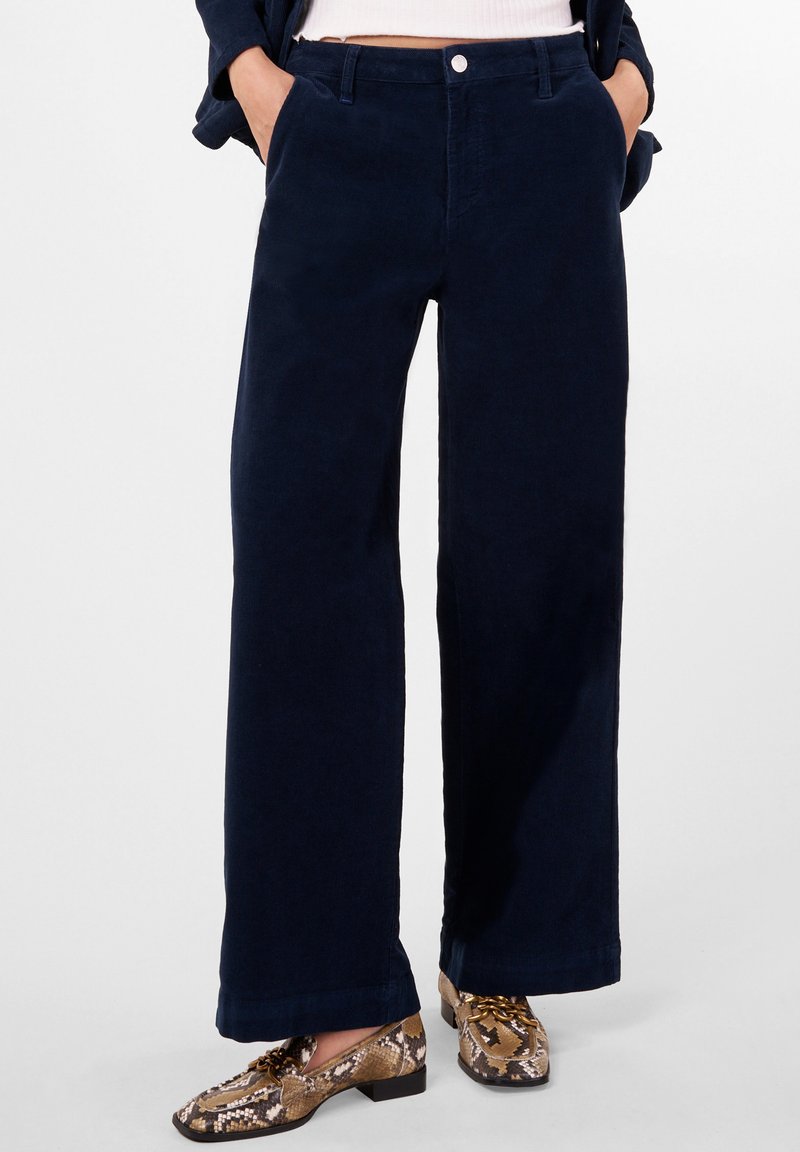 Blue Fire MARLENE WIDE LEG - Trousers - navy/dark blue - Zalando.de