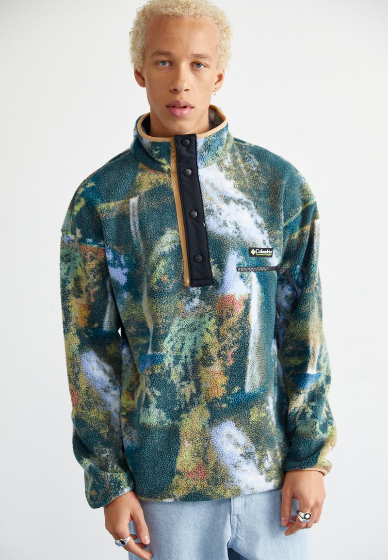 Columbia HELVETIA™ HALF SNAP - Fleece jumper - napa green chas/green ...