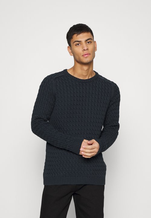 TOM TAILOR BASIC STRCUTRED - Strickpullover - navy/dunkelblau - Zalando.ch